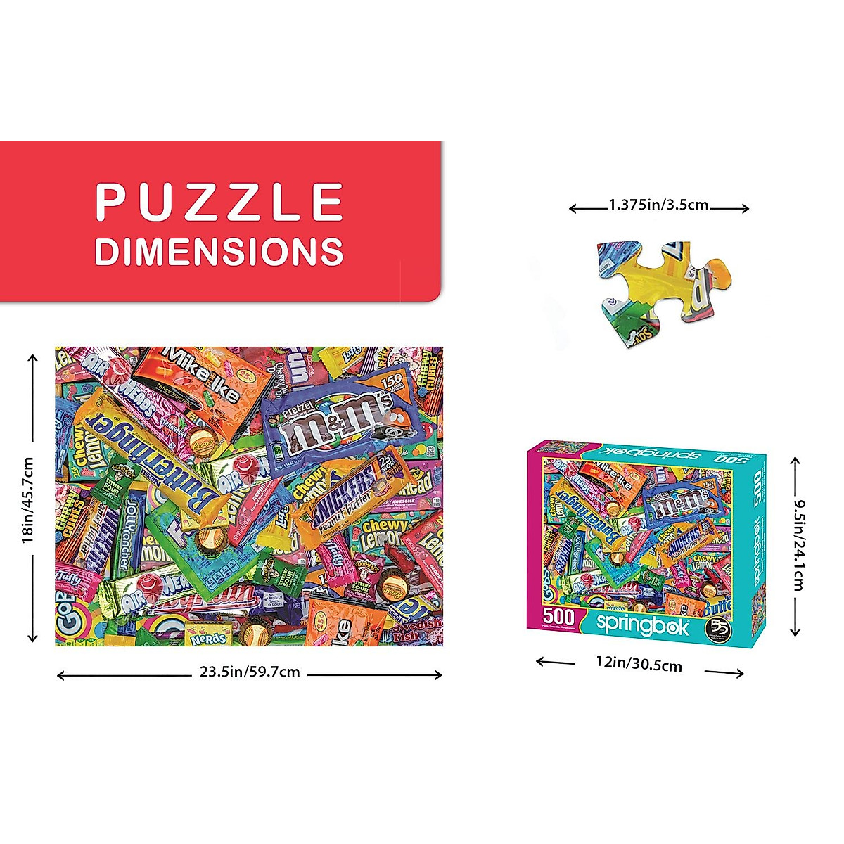 Springbok's 500 Piece Jigsaw Puzzle Sweet Tooth, Multi