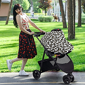 Nursing Cover Breastfeeding Scarf Leopard Cheetah Print -Baby Car Seat Covers, Stroller Cover, Carseat Canopy (913g)