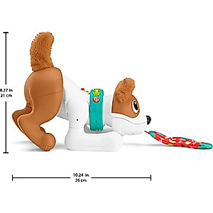 Fisher-Price Baby Learning Toy 123 Crawl With Me Puppy Electronic Dog With Smart Stages Content & Lights For Ages 6+ Months