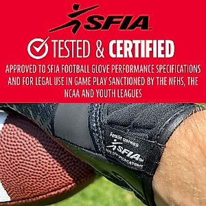 Franklin Sports Hi-Tack Premium Football Receiver Gloves - Black - Youth Medium