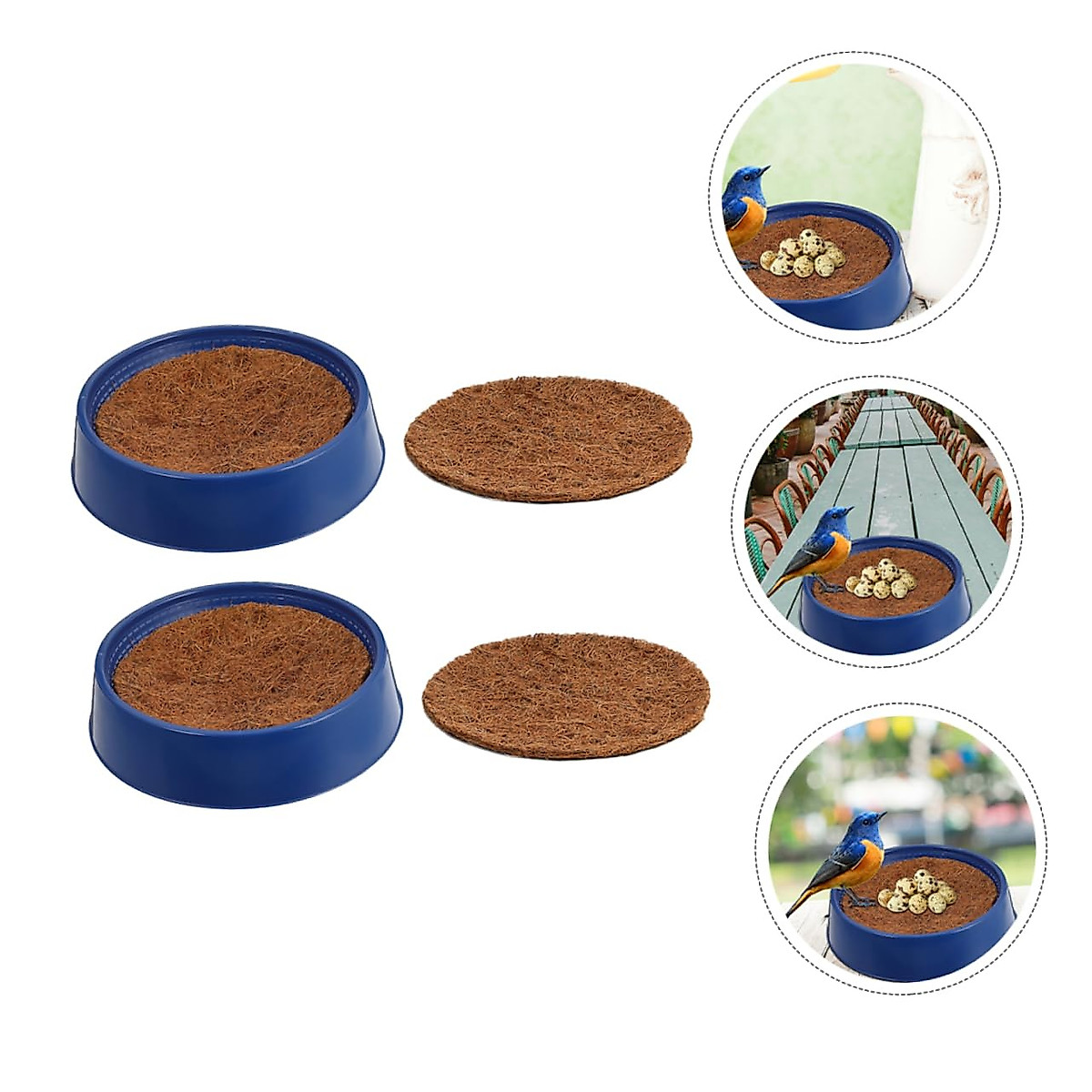 CIYODO 1 Set Carrier Pigeon Pots Quail Small Nesting Pad Pigeon Breeding Cages Pigeon Nesting Grass Mat Birds Nest Convenient Pigeon Nest Bird Nest Bowl Bird Cage Bird Supplies Plastic