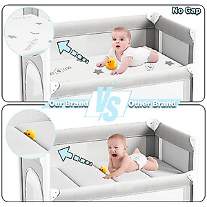Home4me Baby Mattress 38" x 26"x 2'', Dual Sided Toddlers Mattresses, Gel Memory Foam Mattresses, Toddler Mattress Pad with Removable Washable Cover for Baby and Toddlers, White