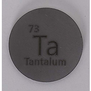Tantalum (Ta) 24.26mm Metal Disc for Collection or Experiments