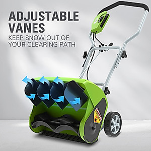 Greenworks 10 Amp 16-Inch Corded Electric Snow Blower, 26022