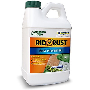 Rid O Rust RR1 Rust Stain Preventer. Use Rid O' Rust RR1 to prevent UGLY rust stains caused by irrigation well water with a pH of 6 or greater with any hardness level, 4 pounds, pack of 4