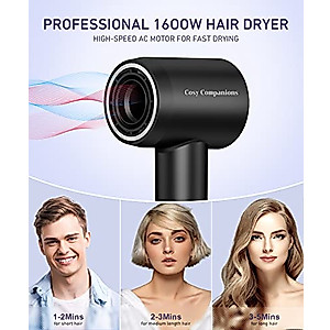 Hair Dryer - 150000 RPM High-Speed Brushless Motor Negative Ionic Blow Dryer for Fast Drying, Low Noise Thermo-Control Hair Dryers with Magnetic Nozzle, Perfect for Gifts