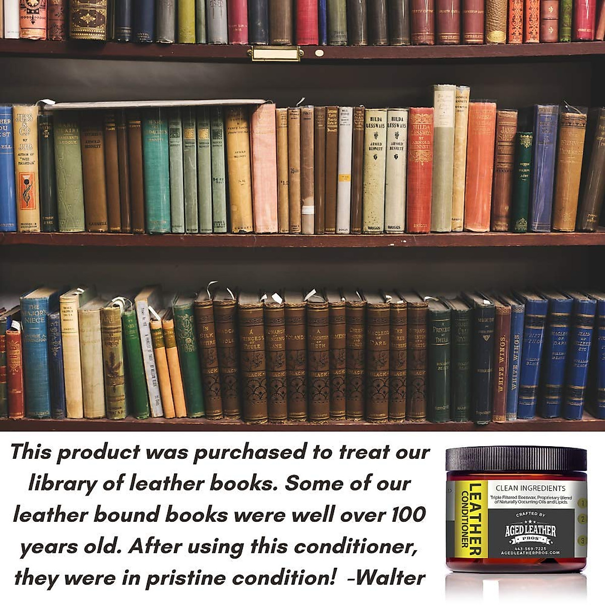 Beeswax Leather Conditioner Recommended by Pros for Genuine Leather, 6 OZ, Made in USA, All-Natural & Non-Toxic
