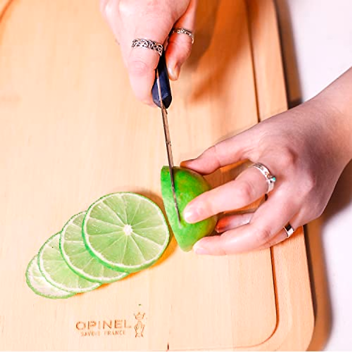 Opinel Intempora 4 Inch Serrated Paring Knife, Serrated High Carbon Steel Blade, Easy to Handle, Full Tang Construction, Ideal for Cutting Tough Skins, Made in Portugal