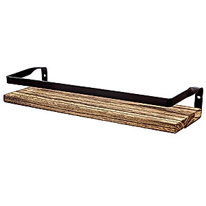 951 PRODUCTS Floating Shelves Wall Mounted Storage Shelves for Kitchen, Bathroom, Set of 2 Carbonized Black