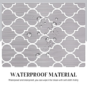 Glotoch Non Adhesive Shelf Liners for Kitchen Cabinets, 17.5" x 30 FT Drawer Liners for Kitchen, Non Slip Cabinet Liners for Shelves, Waterproof Shelf Liner for Dresser/Refrigerator/Bathroom, Gray