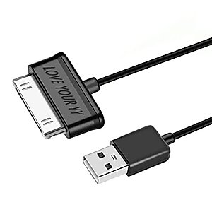 Charging Sync Data Charger Cable Cord-30-Pin Compatible for Samsung Galaxy tab 2 10.1 8.9 7.7 7.0 Plus inch Tablet (Black)