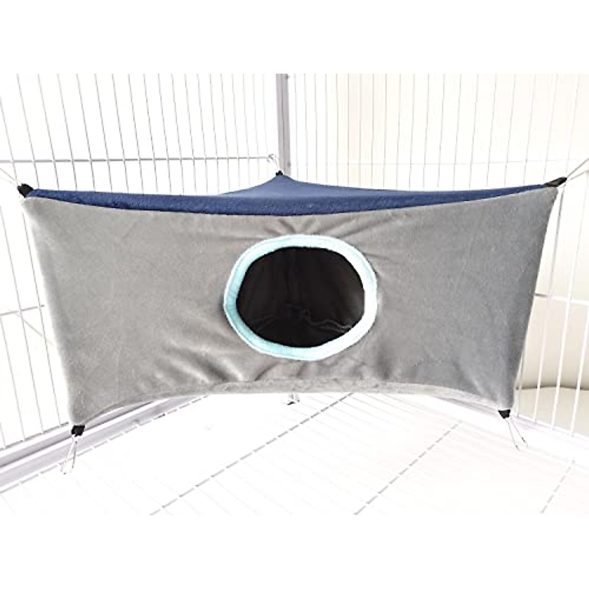 VEDEM Guinea Pig Hideout Cage Corner Cave Warm Hideouts for Small Animals, Guinea Pigs, Chinchilla, Rats, Ferrets (Navy)