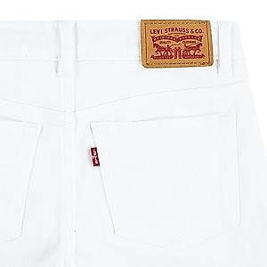 Levi's Girls High Rise Straight Fit Jeans, White, 14 US