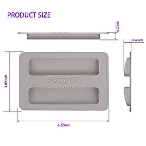 2 Pack Toaster Cover 2 Slice Toaster Cover Silicone Toaster Lid Bread Machine Cover Bread Maker Accessories (Grey)