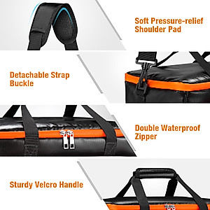 Fire-proof Carrying Case Bag Compatible with Jackery Explorer240/300/160/500/Anker521 Portable Power Station, Waterproof Camping Travel Storage Case Bag Multi-Pockets for Charging Cable and Accessory