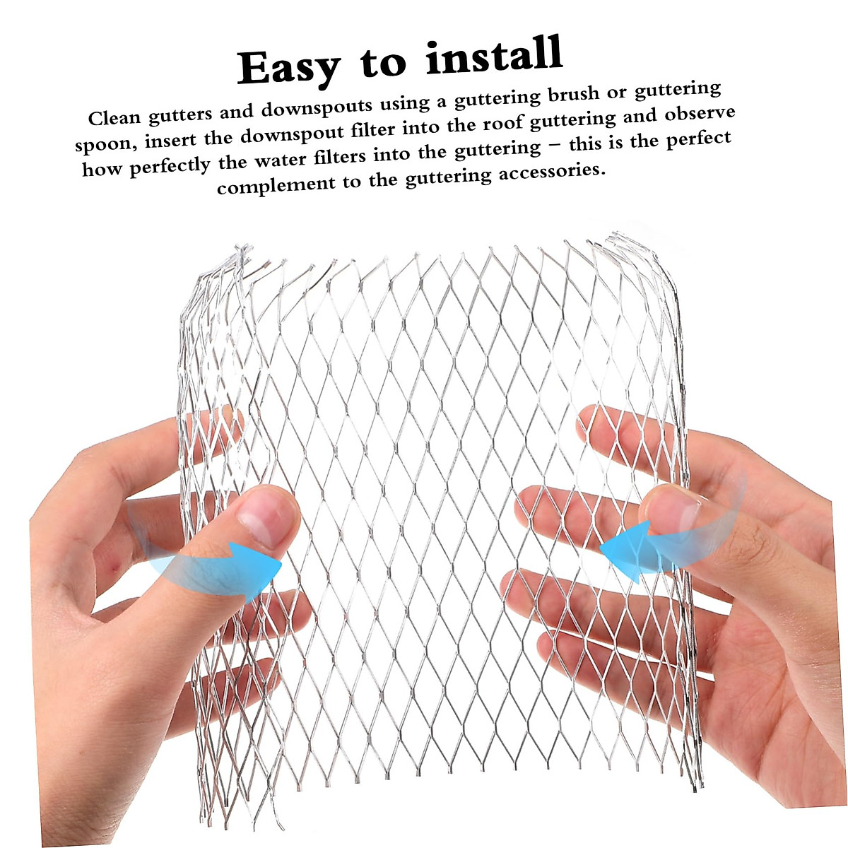 DOITOOL 6pcs 3 Sieve Strainer Mesh Strainer Downspout Strainer Downspout Mesh Filter Gutter Downspout Protectors Protection Leaf Guard Protective Grill Shield Aluminum Plate