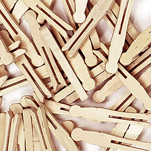 ChenilleKraft Natural Flat-Slotted Clothespins (CKC368501)