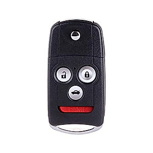 cciyu X 1 Flip Key Fob with Key Blade 4 buttons Replacement for 07 08 09 10 11 12 13 14 for Acura MDX RDX TL TSX ZDX for Honda for Accord Series with FCC IYZFBSB802