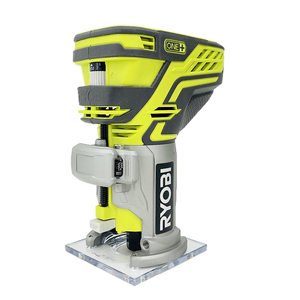 Ryobi P601 One+ 18-Volt Lithium Ion Cordless Fixed Base Trim Router with Tool Free Depth Adjustment (Tool Only) (Non-Retail Packaging)