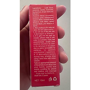 Blsex Enlargement Growth Oil - Enlarging Massage Oil with Herbs Ingredients to Help Increase Size, Girth and Length - 0.34 Fl Oz by Tonisaberey (Pack of 1)