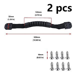 Antrader 2Pcs Kayak Carry Handle, Canoe Boat Side Mount Handle Replacement Accessory Kit with Fixing Screws