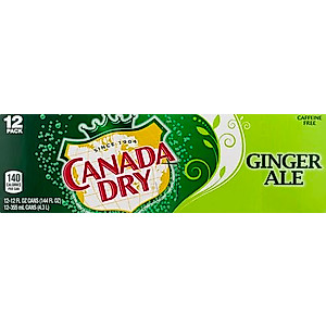 Canada Dry Ginger Ale Soda, 12 fl oz cans (Pack of 12)