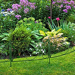 Garden Fence Panels, Rustproof Decorative Panel Barrier, Small No Dig Garden Fencing, Garden Border for Yard Landscape Outdoor Decor