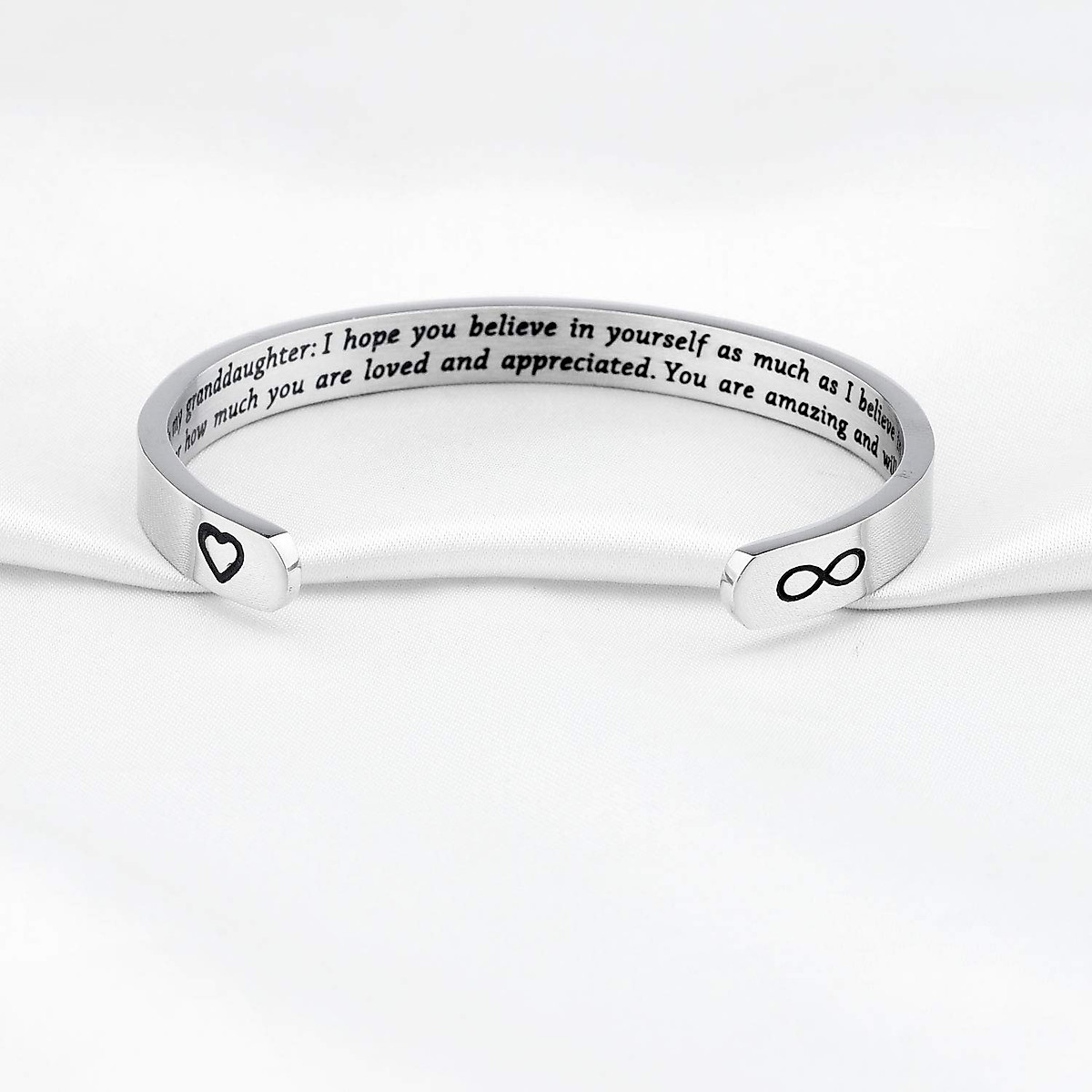 Gzrlyf to My Granddaughter Bracelet Granddaughter Jewelry Granddaughter Inspirational Gifts Always Remember You’re Special(Cuff Bracelet)