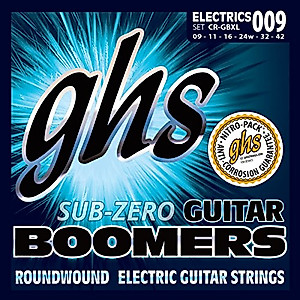 GHS Sub-Zero Guitar Boomers - Electric Guitar Strings - Extra Light (009-042)