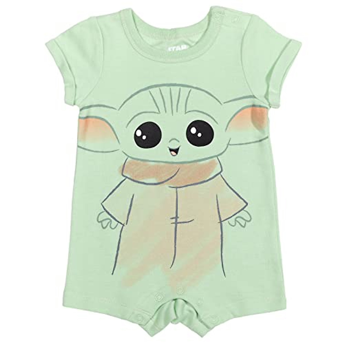 STAR WARS The Mandalorian The Child Newborn Baby Boys Romper and Sunhat Green 6-9 Months