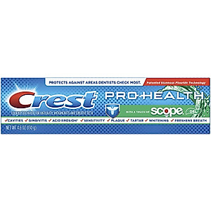 Crest Pro-Health with a Touch of Scope Whitening Toothpaste, 4.6 oz (Pack of 3) - Packaging May Vary