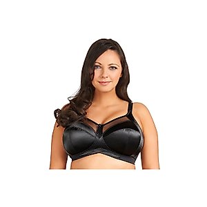 GODDESS Women's Plus Size Keira Wireless Soft Cup Bra, Black, 56C