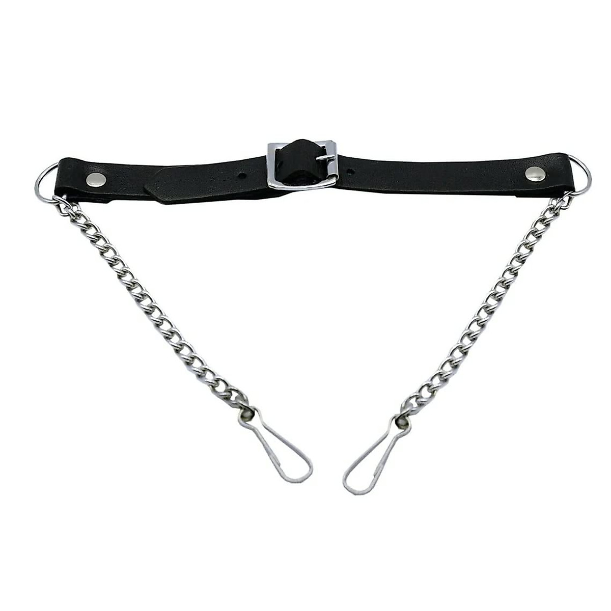 Scottish Kilt Black Leather Sporran of ROB ROY Jacobite with Lace Tassels & Chain Belt Medium