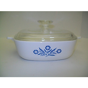 Vintage Corning Ware - Cornflower/Corn Flower - 1 Quart Casserole w/Lid P-1-B