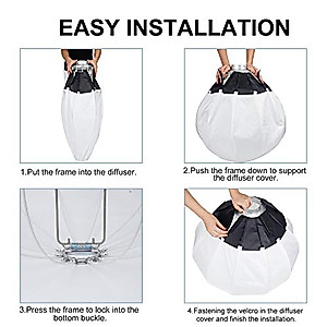 GODOX Softbox Lantern Softbox CS-65D 65cm Bowens Mount Softbox Soft Light Modifier for Aputure 300D Mark II 120D SL-60W VL150 SL150WII FV150 AD200PRO AD300 AD400PRO AD600 VL300 VL200 UL150