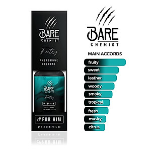Bare Chemist Fantasy Pheromone Cologne for Him - [Long Lasting Formula] Pheromone Perfume Cologne for Men 1oz. - Blackcurrant, Pinapple, Bergamot