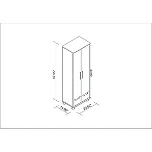 Manhattan Comfort Catalonia 1.0 Collection Modern Tall 10 Shelf, 30 Pair Capacity Free Standing Mobile Shoe Storage Closet, White