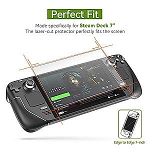 ivoler [2 Pack Screen Protector Matte Tempered Glass for Steam Deck 7 inch 2022, Matte Anti Glare Screen Protector with [Alignment Frame] Anti-Scratch Full Coverage Guard for Valve Steam Deck