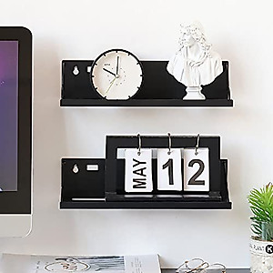 Above Sink Shelf Decoration Rack Simple Style Wall Hanging Decoration Metal Bracket Wooden Base Natural Stability Beautiful and Generous (Gold, One Size)