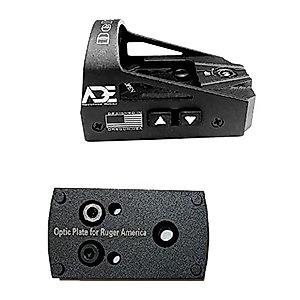 Ade Advanced Optics Delta RD3-012 Red Dot Reflex Sight + Optic Mounting Plate for Ruger American Pistol
