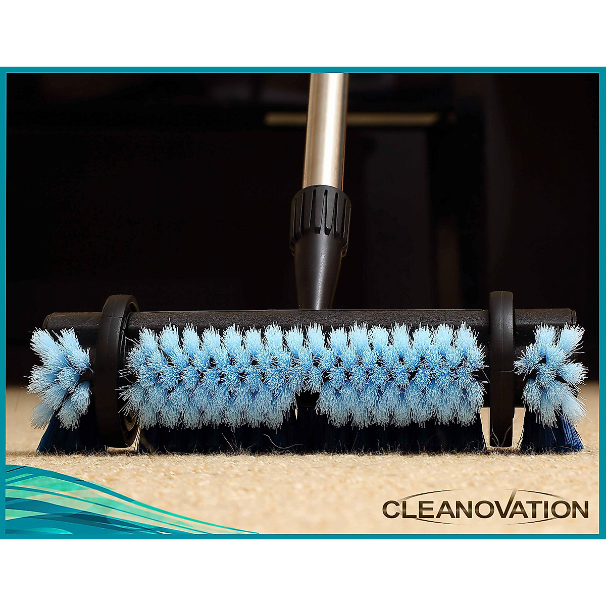 Cleanovation Rug Renovator Floor Scrub Brush with Long Handle, Scrape Brush Stiff Bristle Scrubber, Cleaning for carpet pet stains and odors, 32 Fl oz Carpet Shampoo