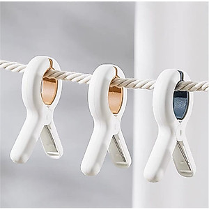 TRBSXRT 12Pcs Beach Towel Clips for Beach Chair - Plastic Clothes Pins with Strong Anti-Rust Springs and Quilt Clips Large Strong Clothes Clips Keep Towel from Blowing Away (3.8 inches)