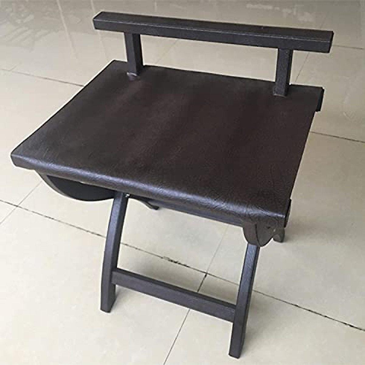 Guest Room Luggage Rack, Folding Suitcase Stand Luggage Rack Luggage Rack, Solid Wood Hotel Luggage Rack, Hotel Room Leather Rack, Folding Floor Household Clothes Rack (Color : Brown, Size : 60x45x67.