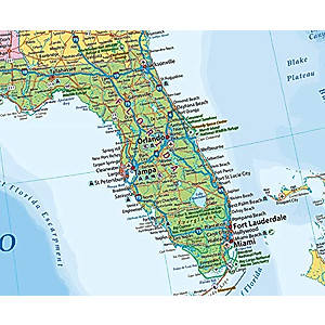 XXL USA Map Premium Poster Giant America Map with all States 55" x 39" MAPS IN MINUTESÙ (55"x39")