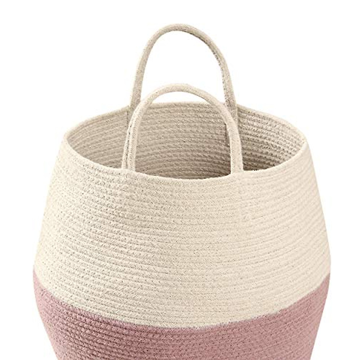Lorena Canals Basket Zoco Ash Rose-Natural - 97% Cotton, 3% Other Fibres - 1' 2" x Ø 1'