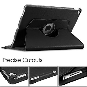 Fintie Rotating Case - 2017/2015 iPad Pro 12.9 inch (Old Model) 1st & 2nd Gen Case, 360 Degree Swiveling Stand Protective Back Cover, Supports Auto Wake/Sleep, Black