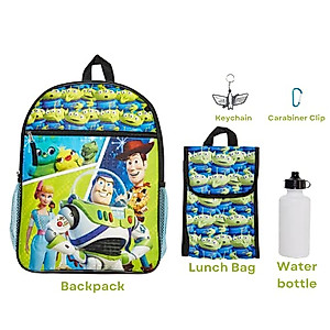 RALME Pixar Toy Story Backpack Set for Kids, 16 inch with Lunch Bag and Water Bottle