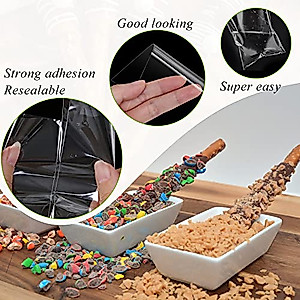 Easter Candy Bags, 2x10 Inch Pretzel Rods Bags, Plastic Cellophane Treat Bags for Chocolate Bars, Individual Treat, Brush, Easter Stickers Gift, Self Adhesive Sealing Plastic Cello Bags