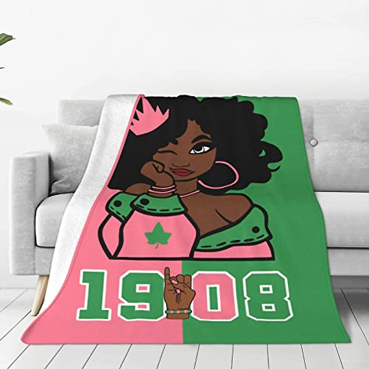 Blanket Sorority Gift Alpha Kappa Throw Blanket 50"x40" Soft Warm Cozy Throw Home Decorative Blanket Sorority Paraphernalia