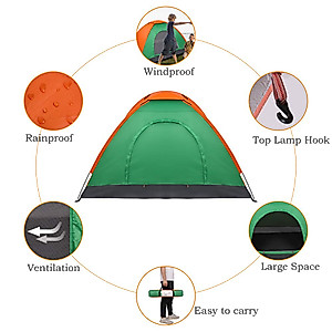 Kcelarec 2-Person Waterproof Camping Dome Tent,Great for Camping, Backpacking, Hiking & Outdoor Music Festivals